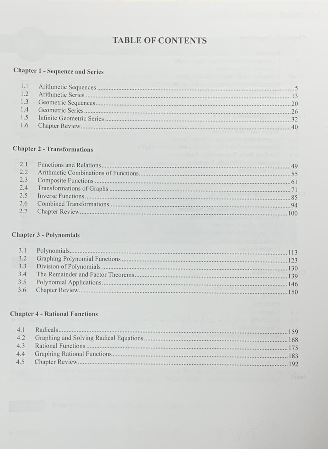 Theory And Problems PreCalculus Grade 12 3rd Edition Theory And Problems PreCalculus Grade 12 3rd Edition